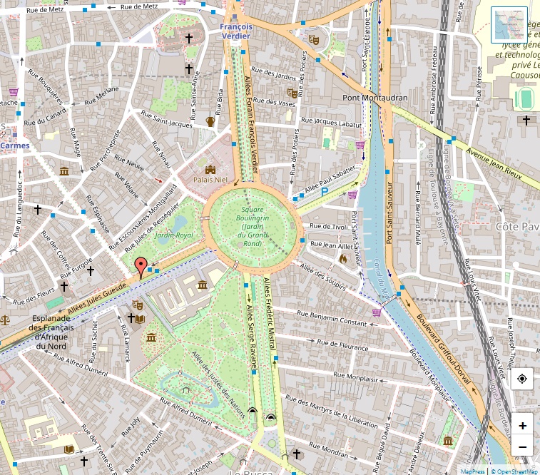 Plan du Jardin Royal - Carte de Toulouse