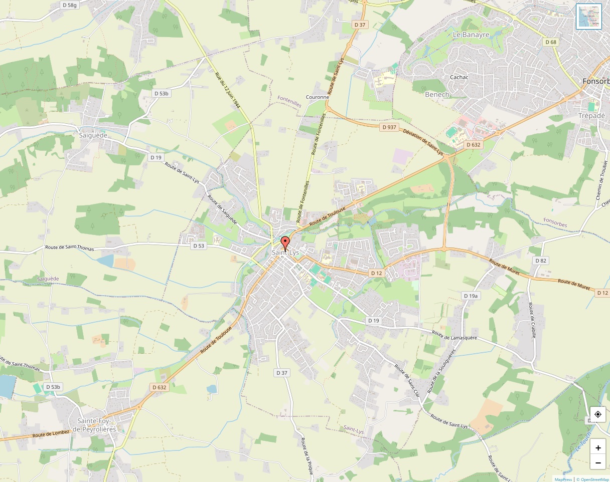 Plan de Saint-Lys - Carte de Toulouse